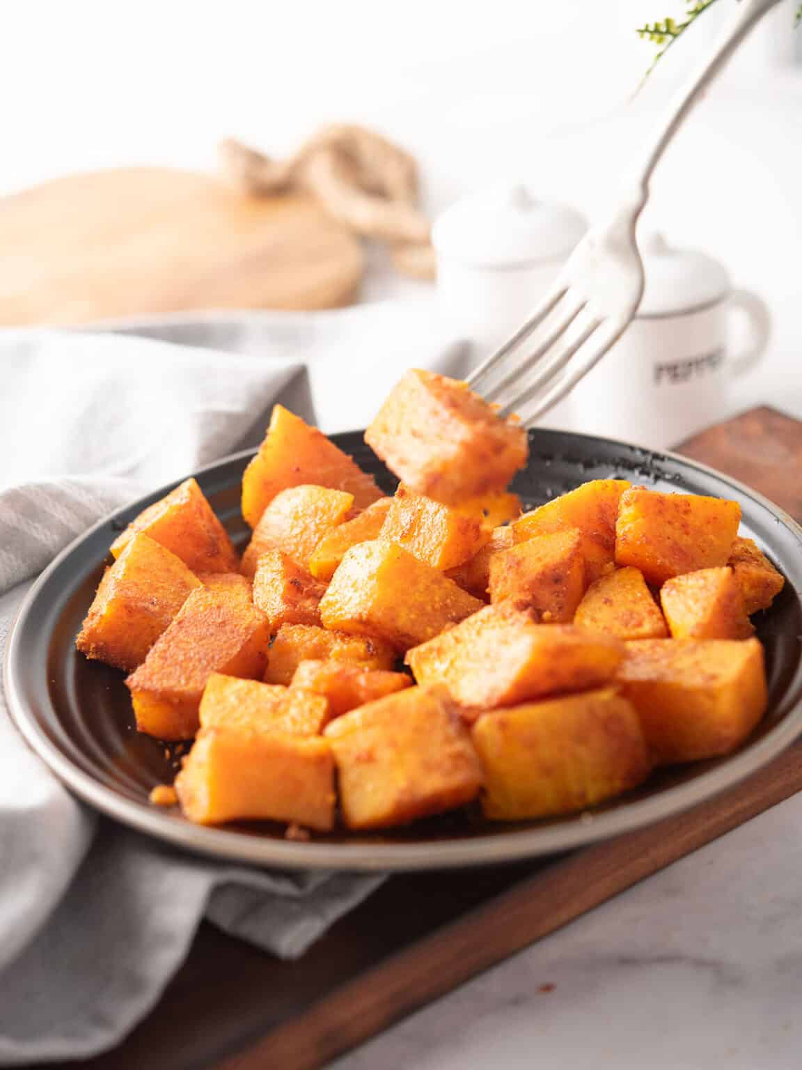 Spicy Roasted Butternut Squash - Pepper Bowl