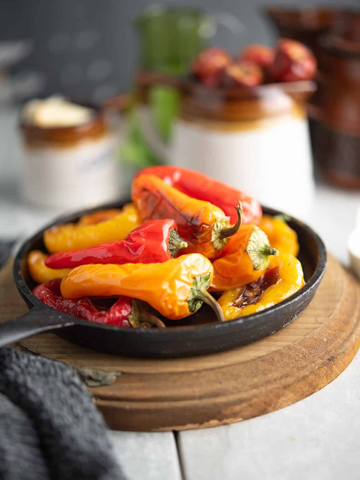 Roasted Mini Peppers - Pepper Bowl