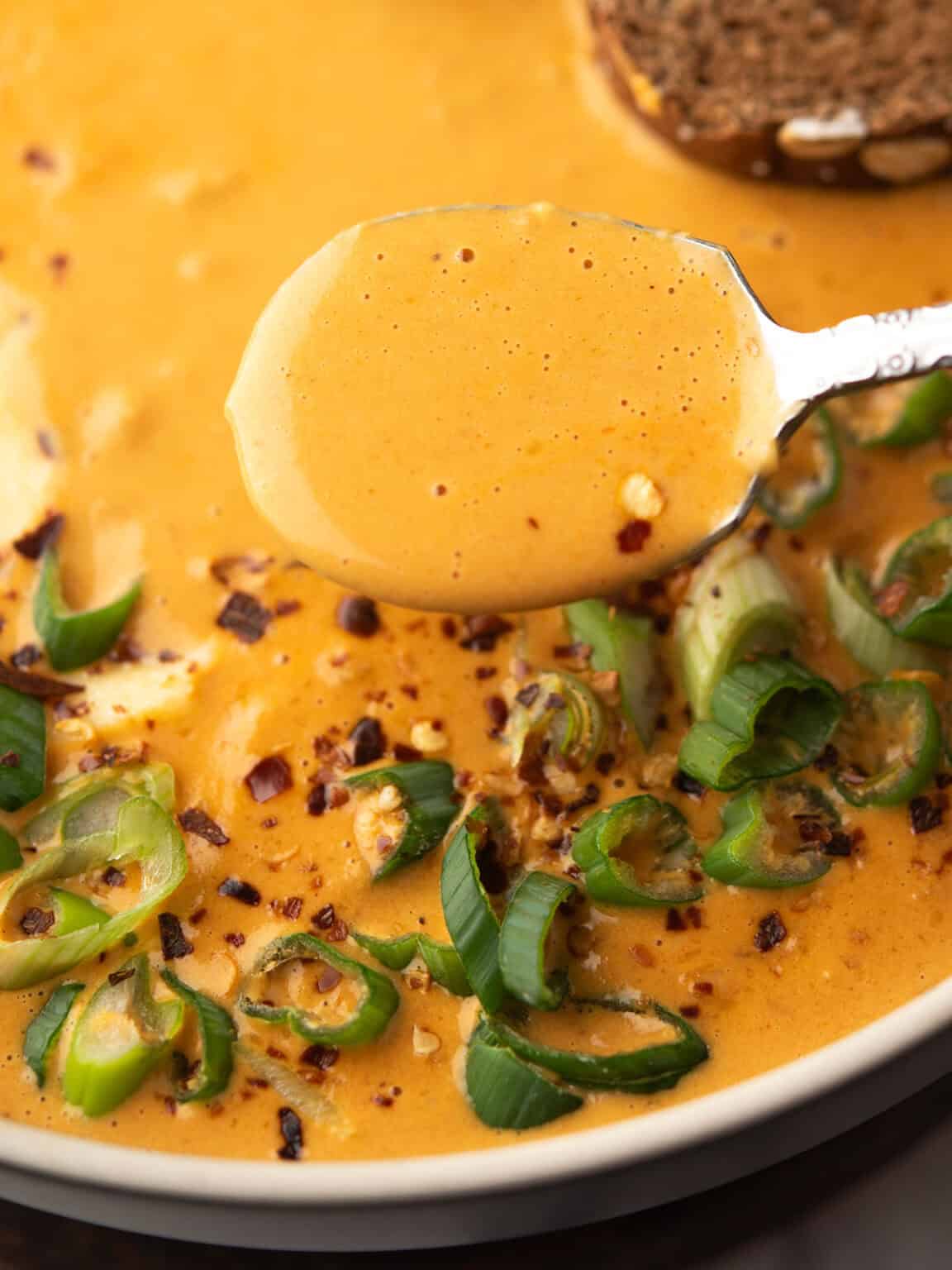 Red Pepper Gouda Soup - Pepper Bowl