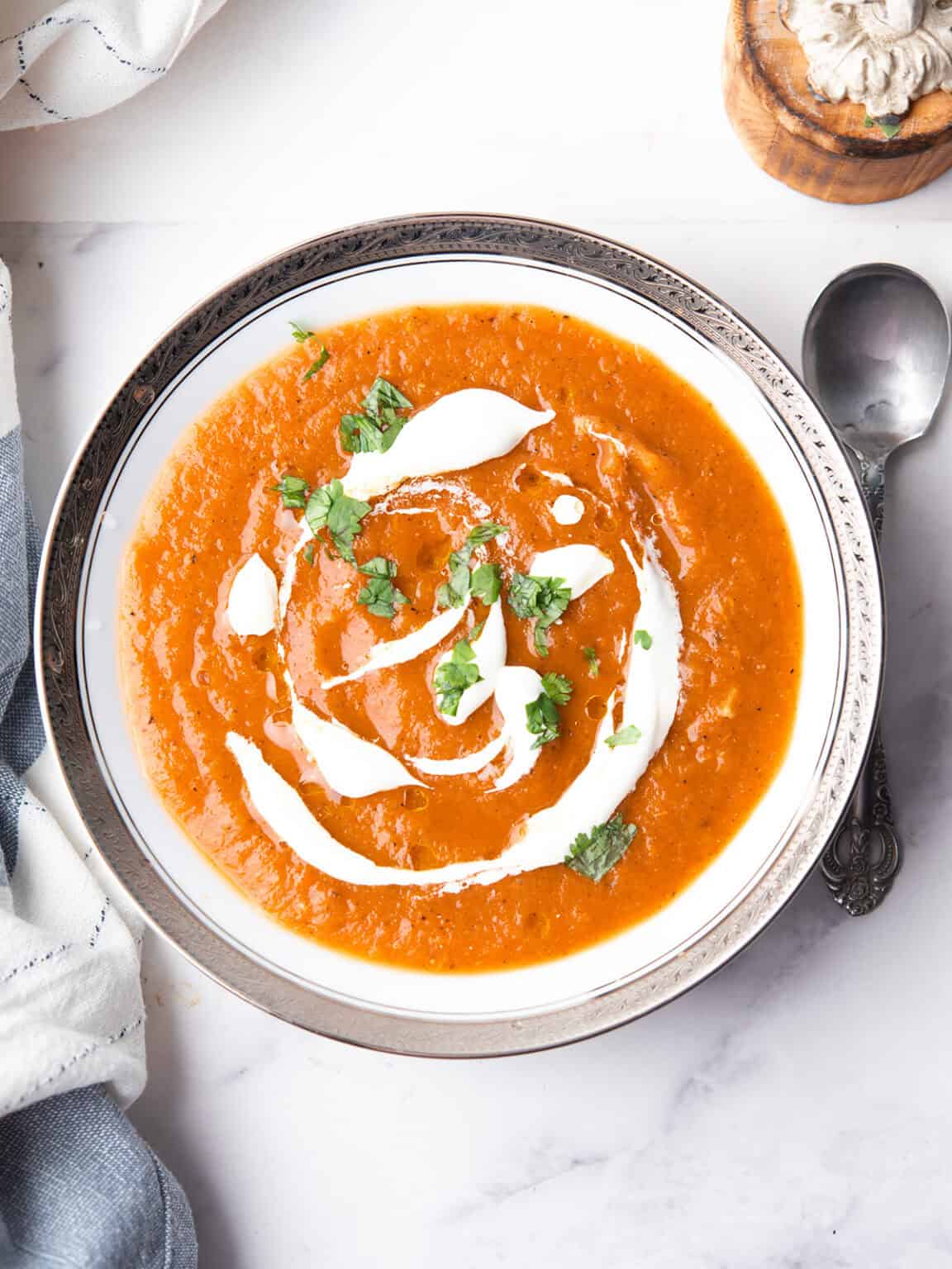 Roasted Red Pepper And Tomato Soup - Pepper Bowl